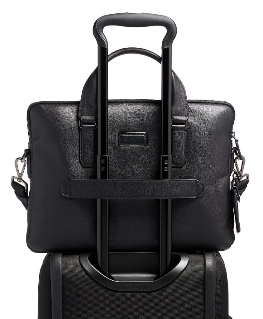 Best Tumi Laptop Bag Sycamore Slim Brief Black Leather